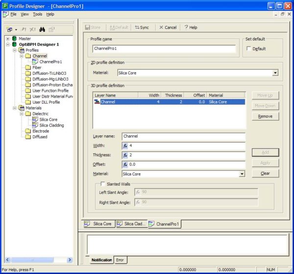 Defining 2D and 3D Channel Profiles - Optiwave