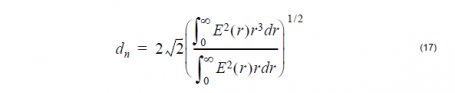 Mode Field Diameter and Mode Area Definitions