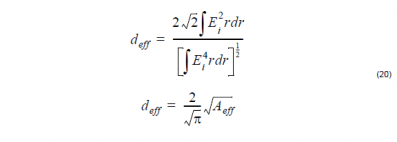 Mode Field Diameter and Mode Area Definitions