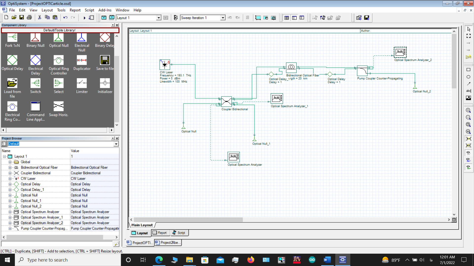 Community Forums - optical spectrum analyser in optiSystem does not show any result
