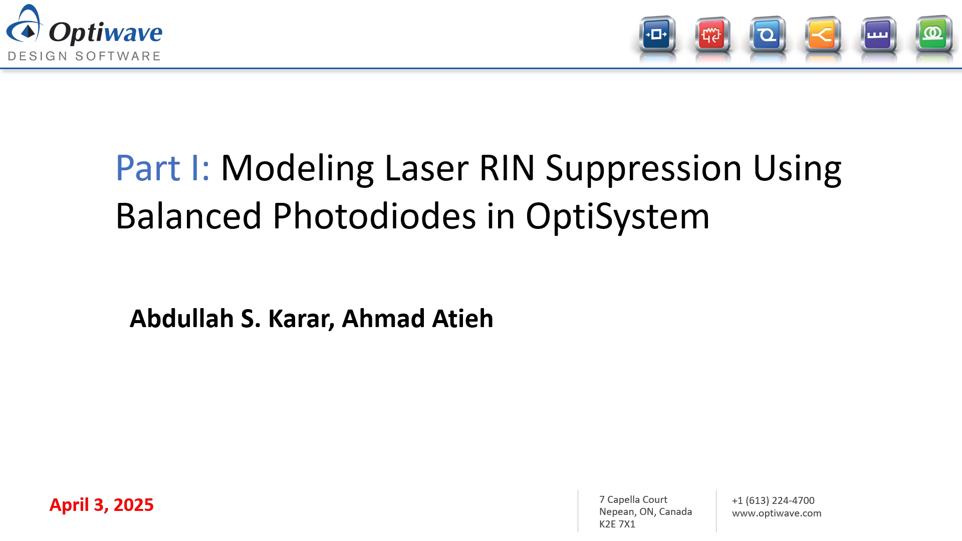 Application Video: RIN Suppression Balanced PD